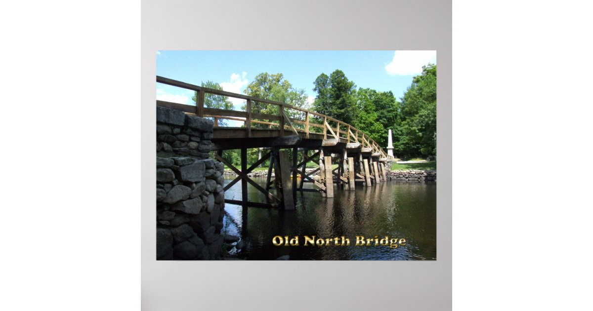 Old North Bridge - Revolutionary War Concord MA Poster | Zazzle