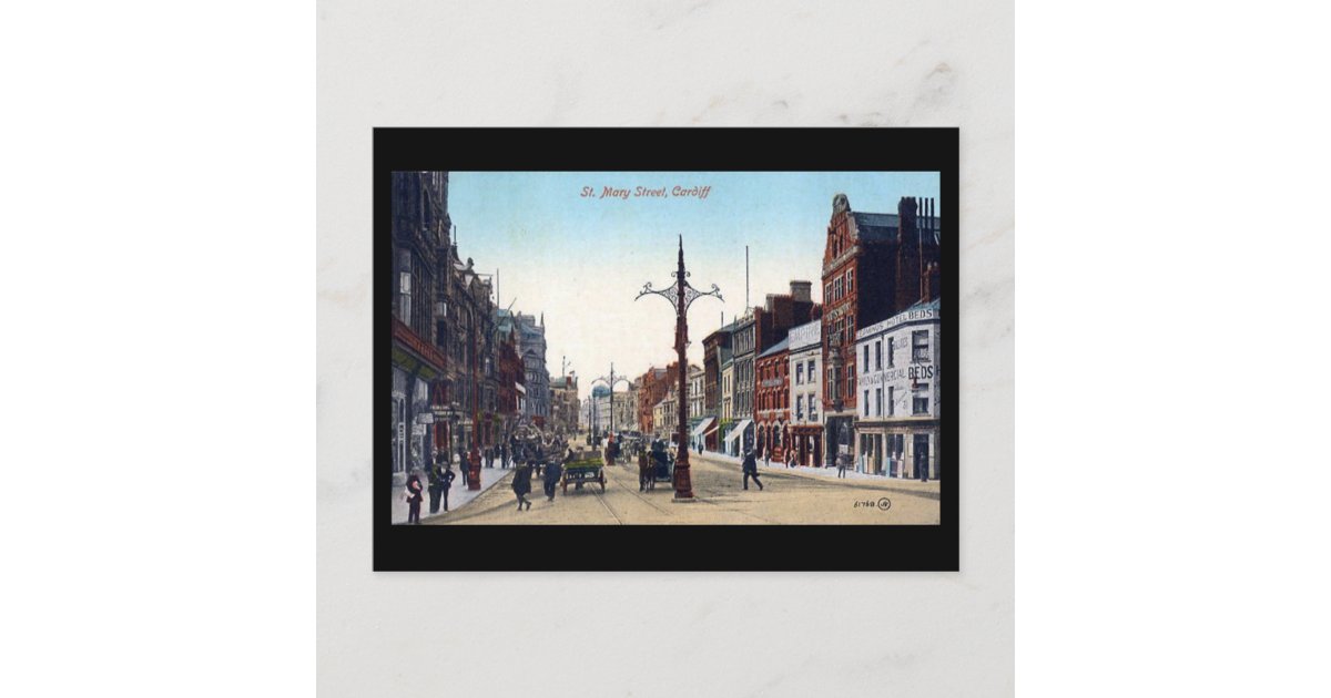 Old Postcard, Cardiff, St Mary Street Postcard | Zazzle