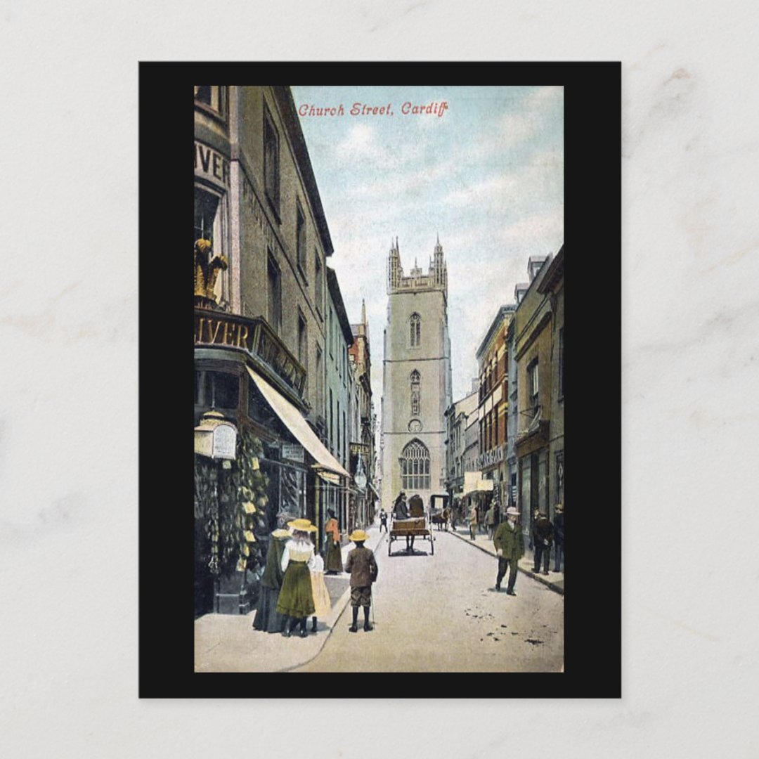 Old Postcard, Church Street, Cardiff Postcard | Zazzle
