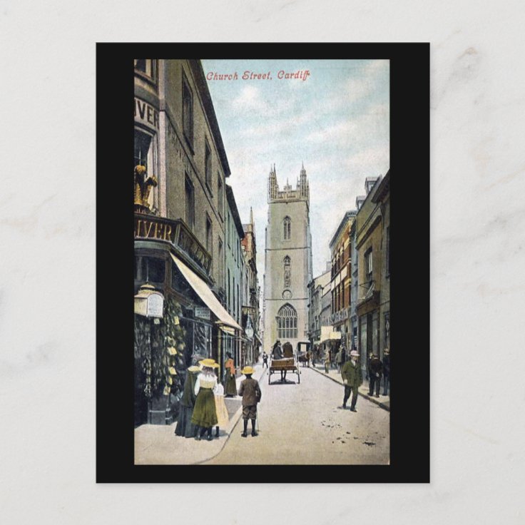 Old Postcard, Church Street, Cardiff Postcard | Zazzle