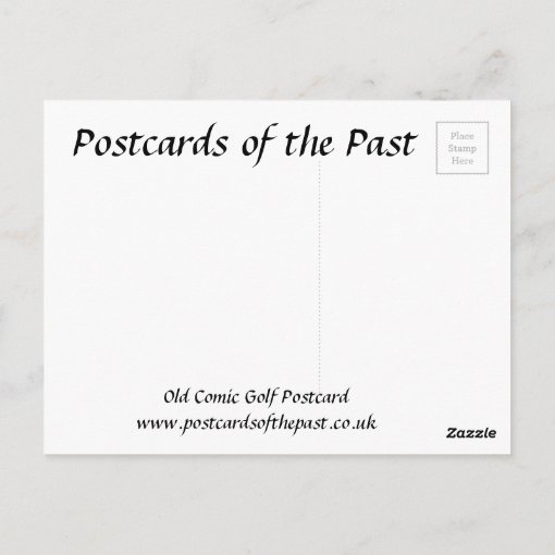 Old Postcard - Comic - Golf | Zazzle