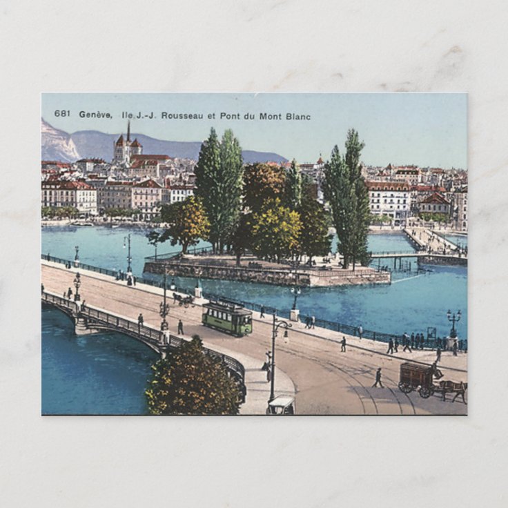 Old Postcard - Geneva, Switzerland | Zazzle