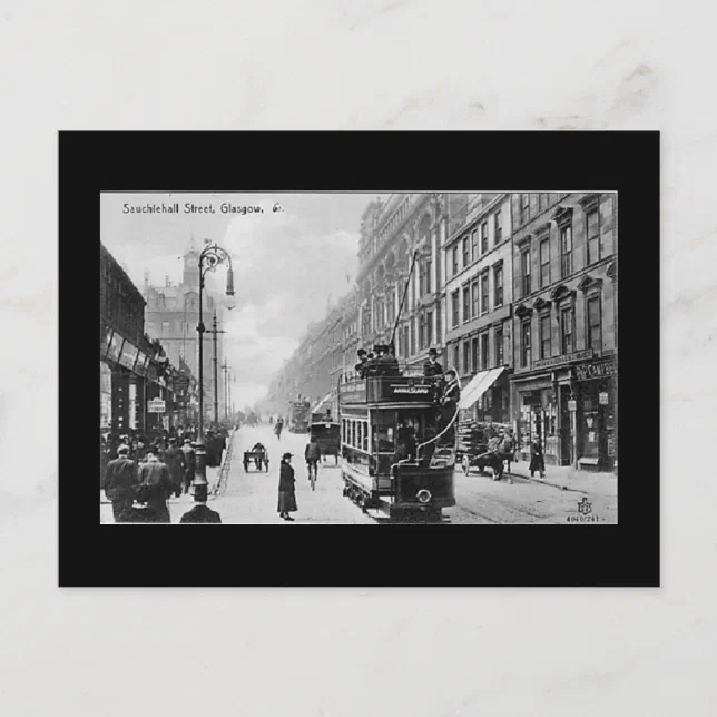 Old Postcard, Glasgow, Sauchiehall Street Postcard | Zazzle