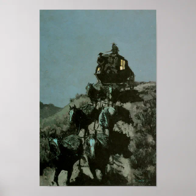 Old Stagecoach of the Plains by Remington Print | Zazzle