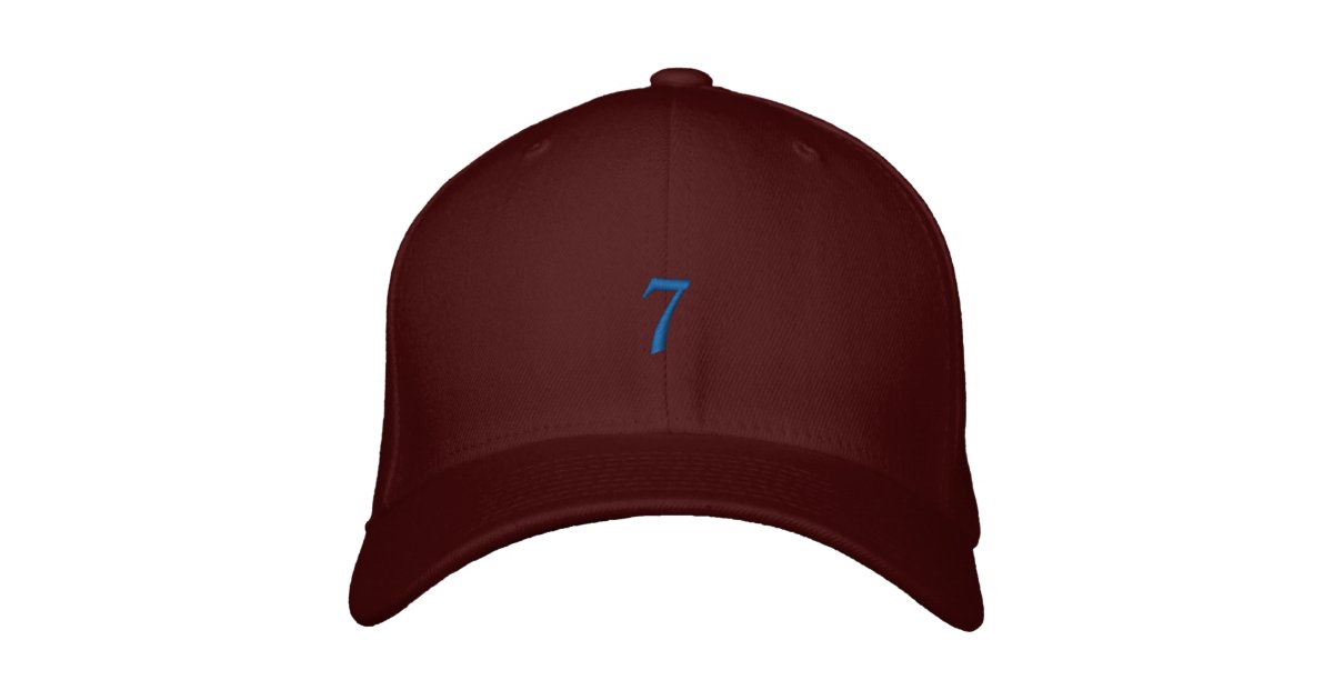 Old Style Number 7 Embroidered Hat | Zazzle