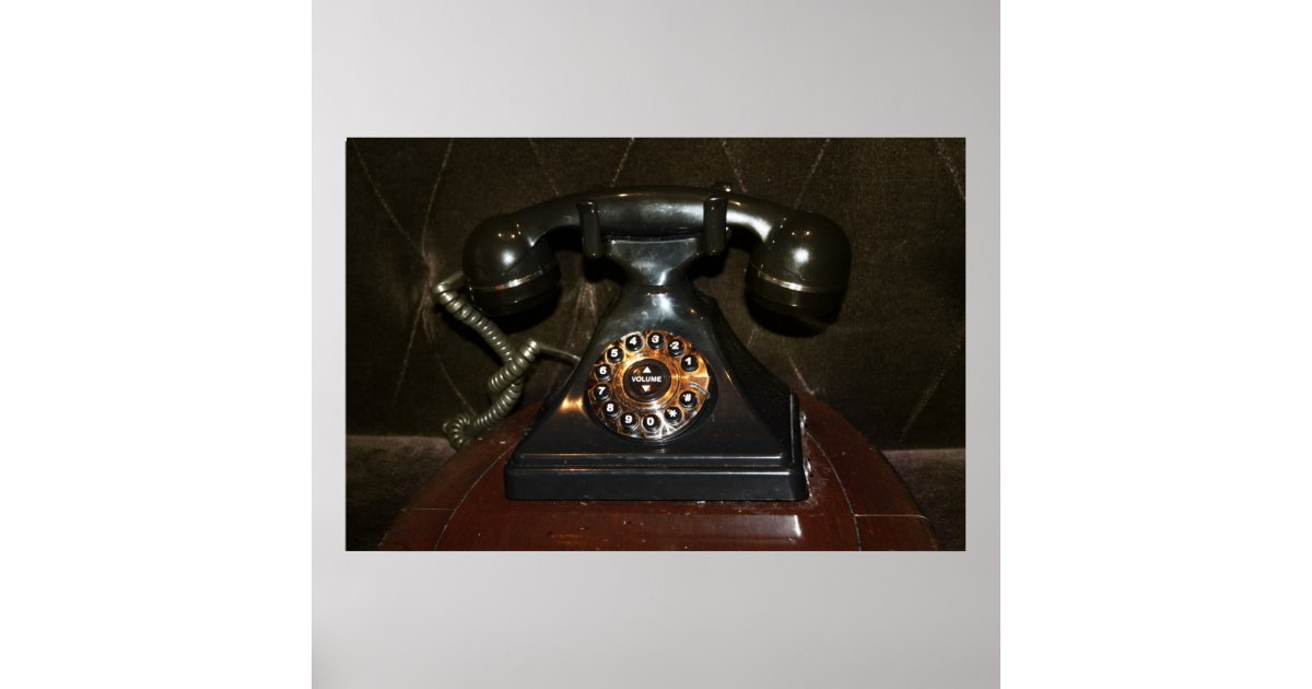 Old Vintage Dial-up Phone Poster | Zazzle