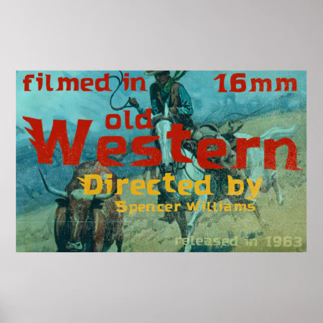 Old Vintage western art Poster | Zazzle