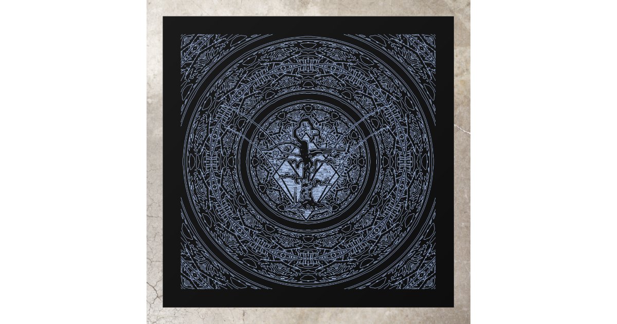 Old Withered Blue Floor Decals | Zazzle