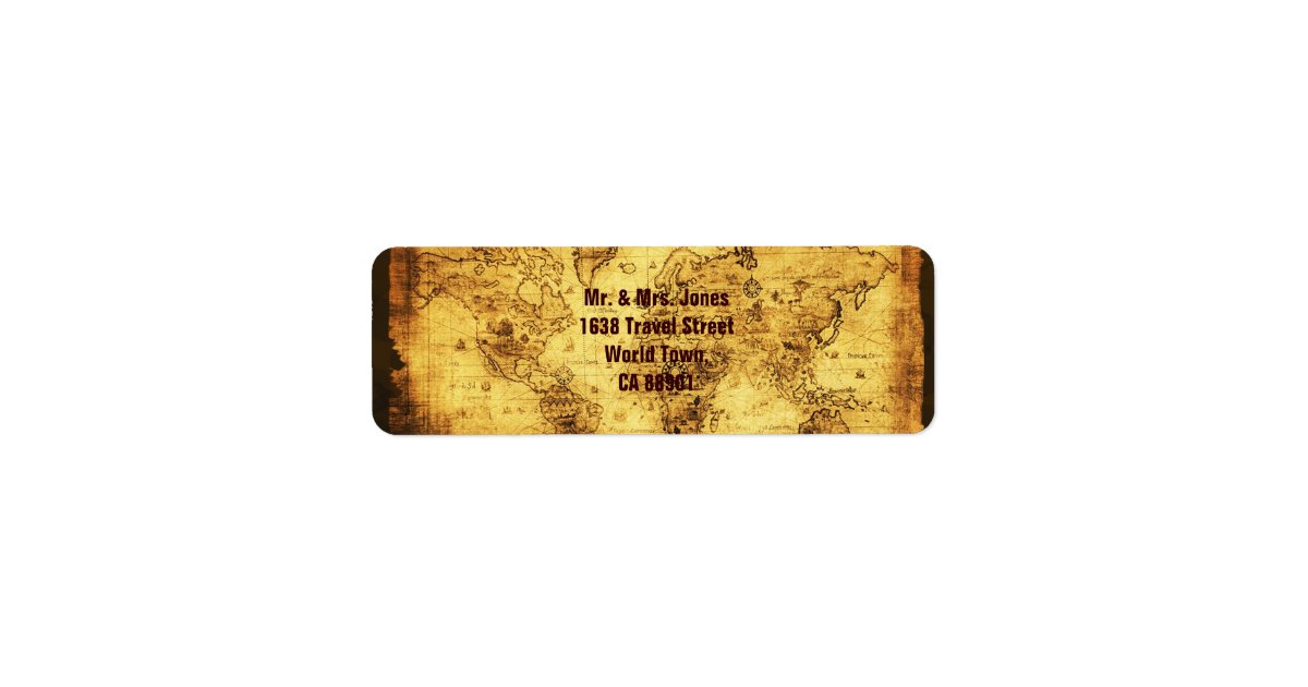 Old World Map Labels | Zazzle