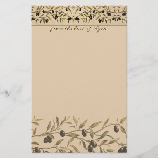 Olive Branch Stationery | Zazzle.co.uk