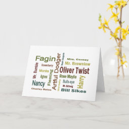 Oliver Twist Characters Card | Zazzle