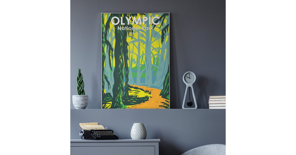 Olympic National Park Washington Hoh Rainforest Poster | Zazzle