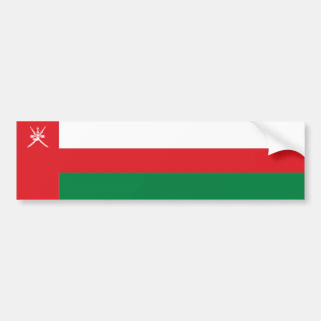 Oman Flag Bumper Sticker | Zazzle