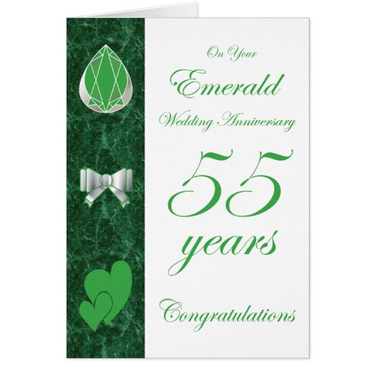 On Your Emerald Wedding Anniversary Greeting Card Zazzle