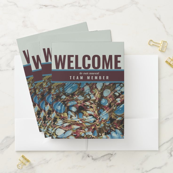 Onboarding orientation new employee welcome folder | Zazzle