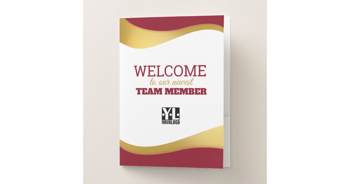Onboarding orientation newbie new employee welcome pocket folder | Zazzle