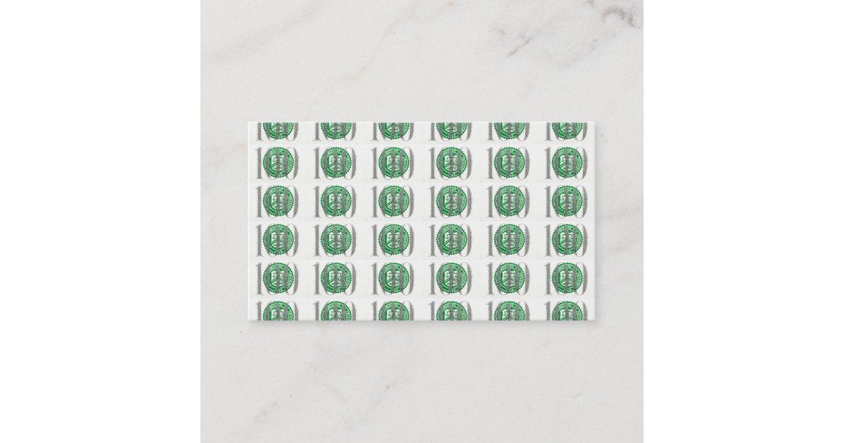 One Hundred Dollar Bill Business Card | Zazzle