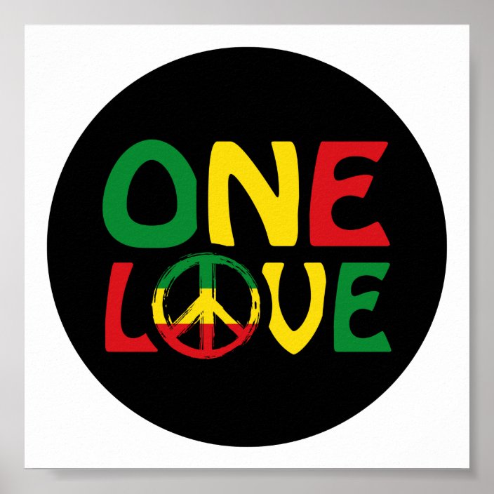 One Love, Reggae design Poster | Zazzle.co.uk