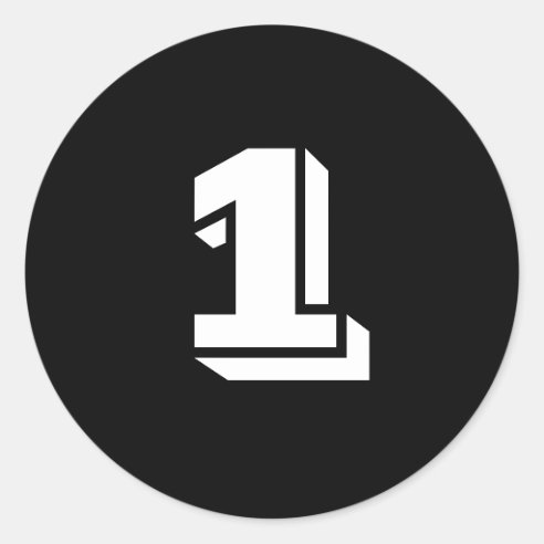 Number 1 Stickers & Labels | Zazzle UK