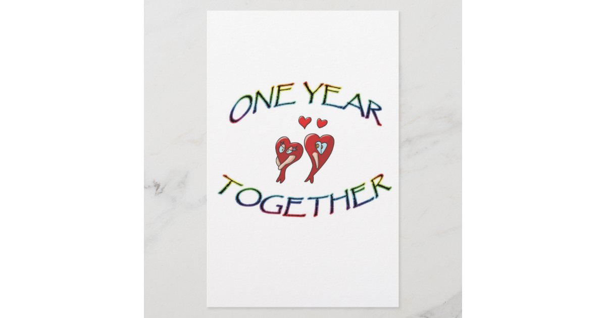ONE YEAR TOGETHER | Zazzle