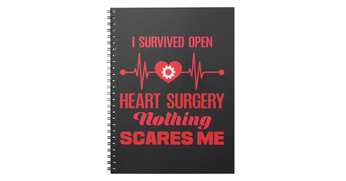 Open Heart Surgery Survivor Get Well Recovery Notebook | Zazzle
