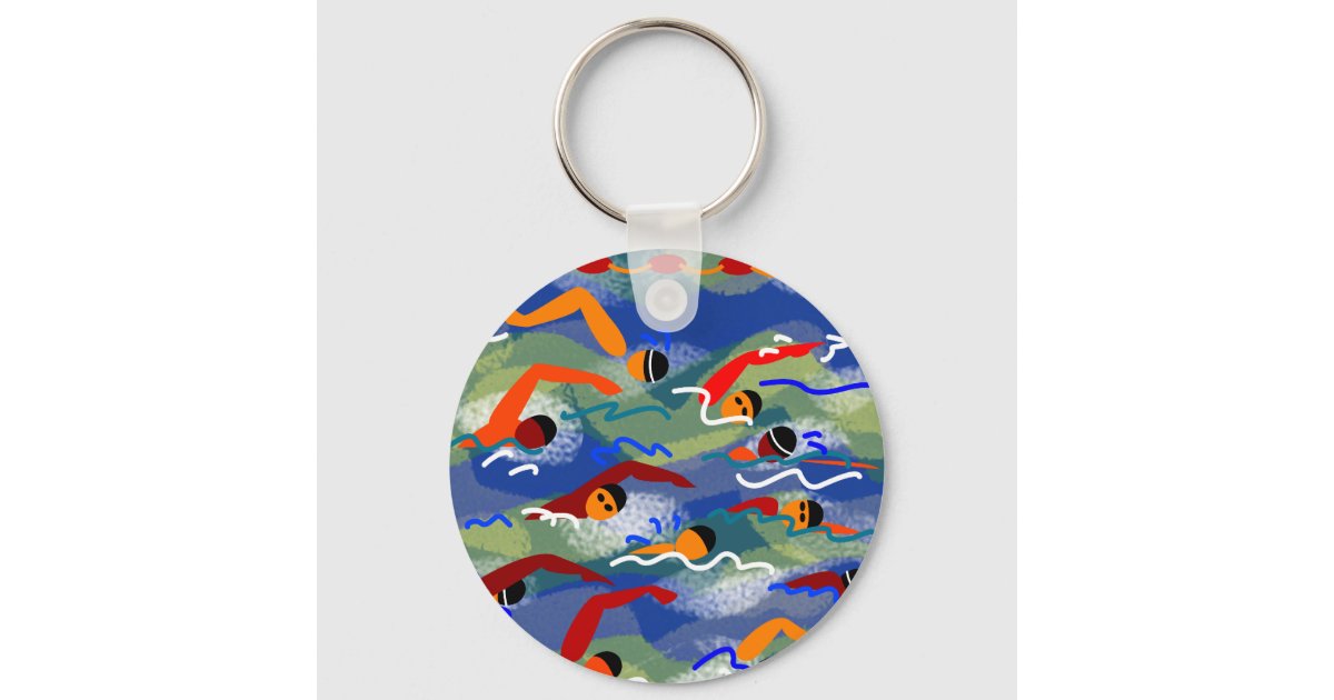 OPEN WATER Swim Key Ring | Zazzle