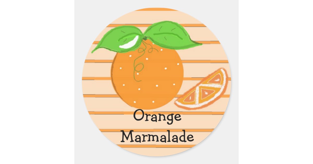 Orange Marmalade Classic Round Sticker | Zazzle
