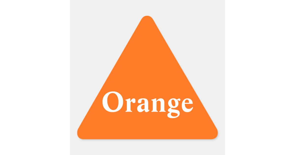 Orange Triangle Sticker | Zazzle