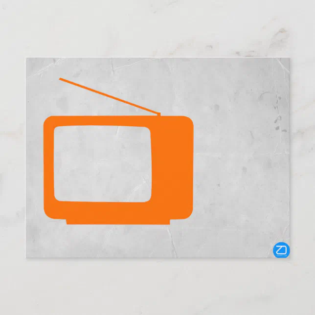 Orange TV Postcard | Zazzle
