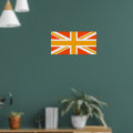 Orange Union Jack Poster | Zazzle