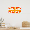 Orange Union Jack Poster | Zazzle