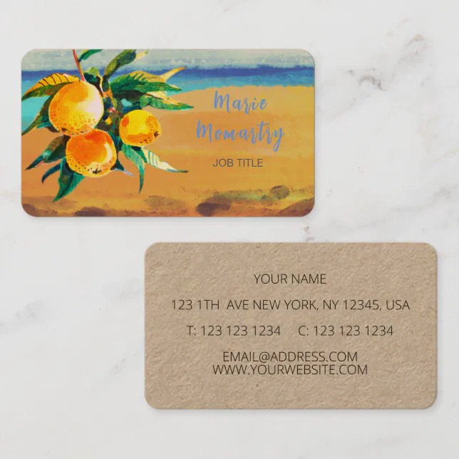oranges business card | Zazzle