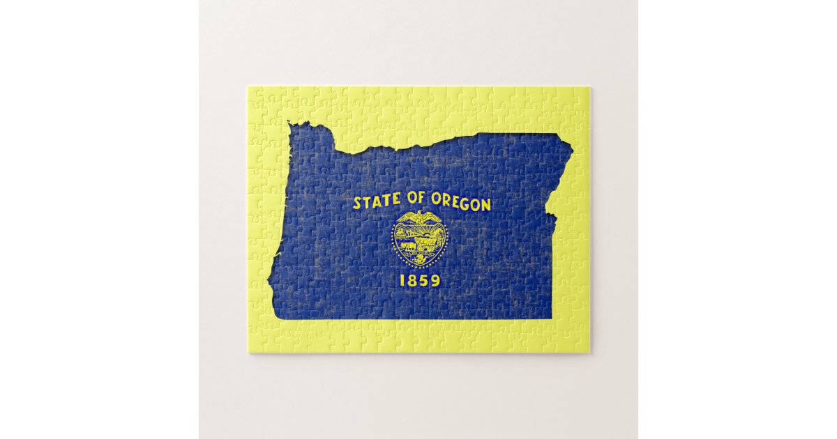 OREGON FLAG JIGSAW PUZZLE | Zazzle
