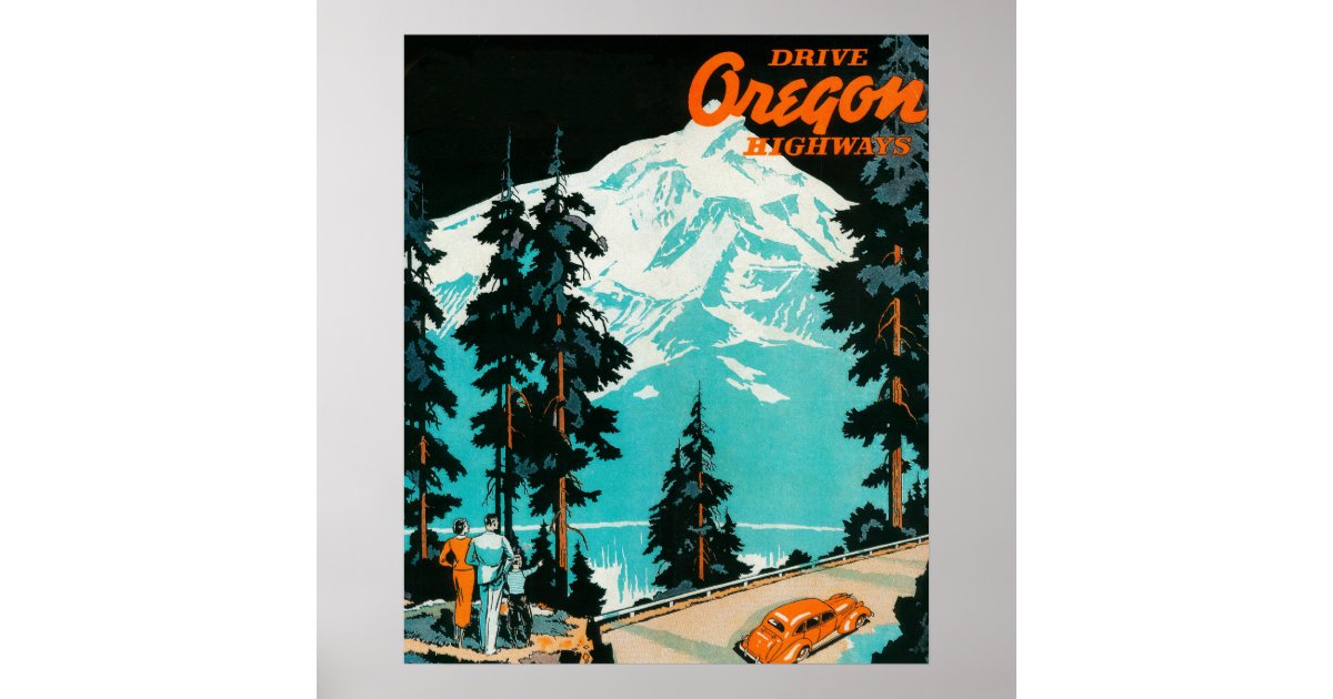 Oregon Highways Advertising Poster | Zazzle