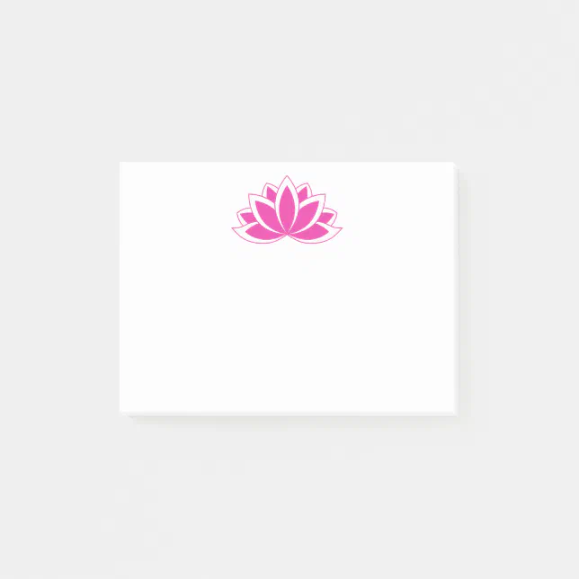Original Pink Buddhist Symbol Lotus flower Post-it Notes | Zazzle