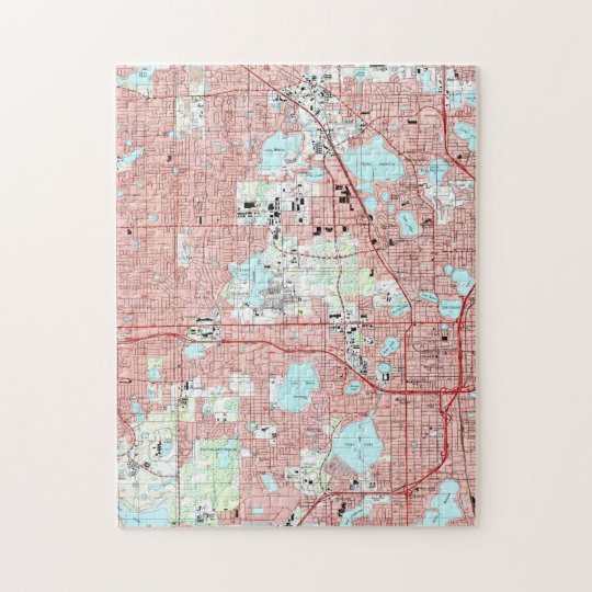Orlando Florida Map (1995) Jigsaw Puzzle | Zazzle.co.uk
