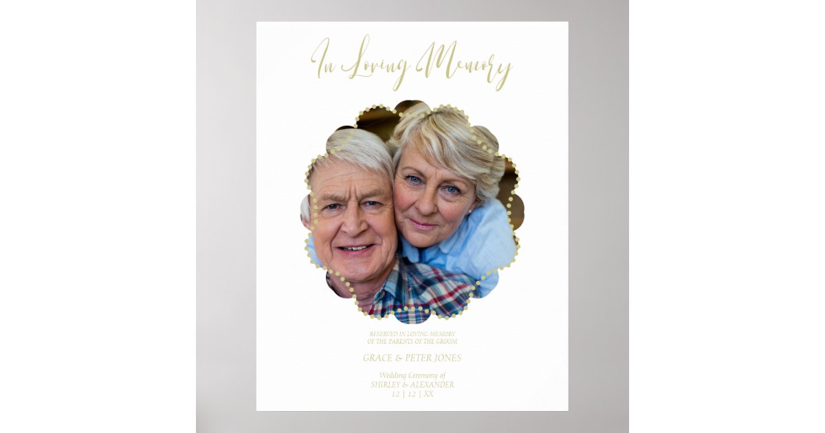 Ornamental Reserved Wedding Seat Tribute Couple Poster | Zazzle