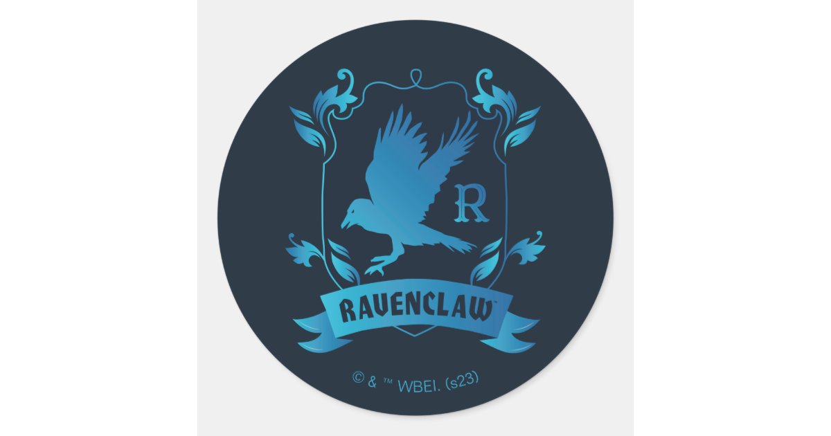 Ornate RAVENCLAW™ House Crest Classic Round Sticker | Zazzle