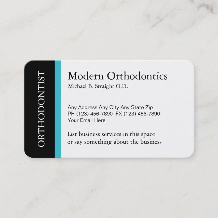 Orthodontist Medical Professional Business Card | Zazzle.co.uk