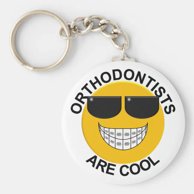 Orthodontists Are Cool Braces Face Keychain | Zazzle