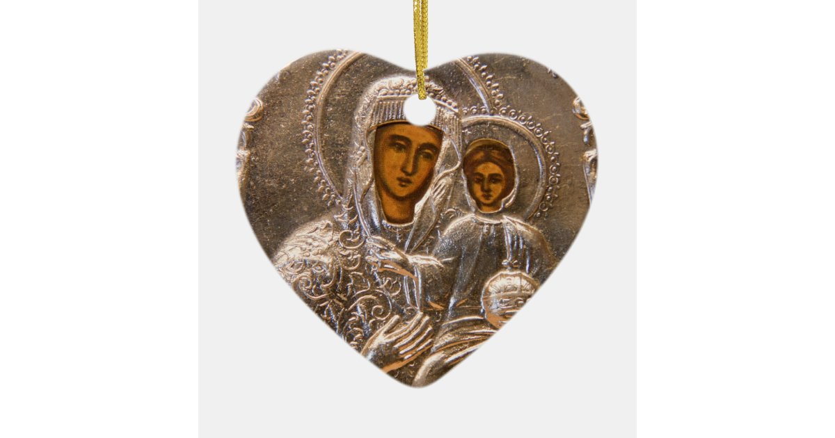 Orthodox icon ceramic tree decoration | Zazzle