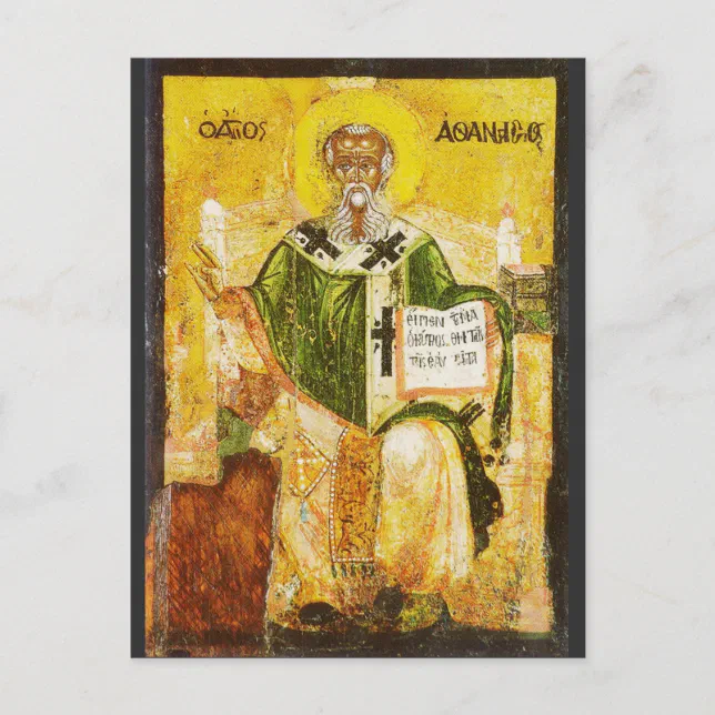 Orthodox Icon of Saint Athanasius of Alexandria Postcard | Zazzle