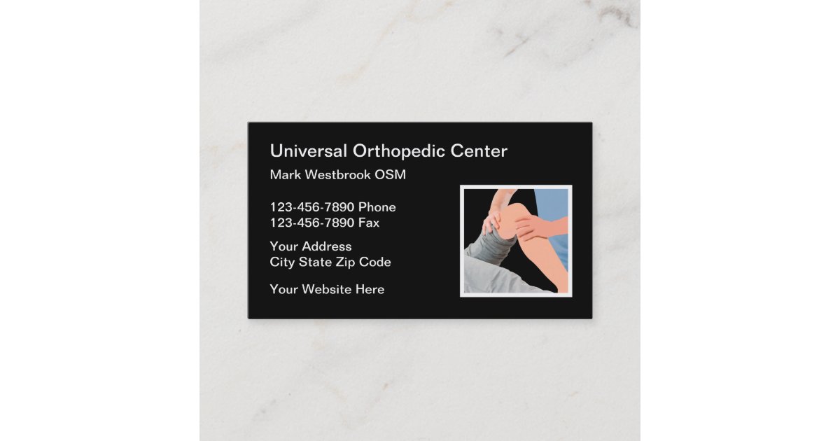 Orthopaedic Doctor And Surgeon Medical Business Card | Zazzle