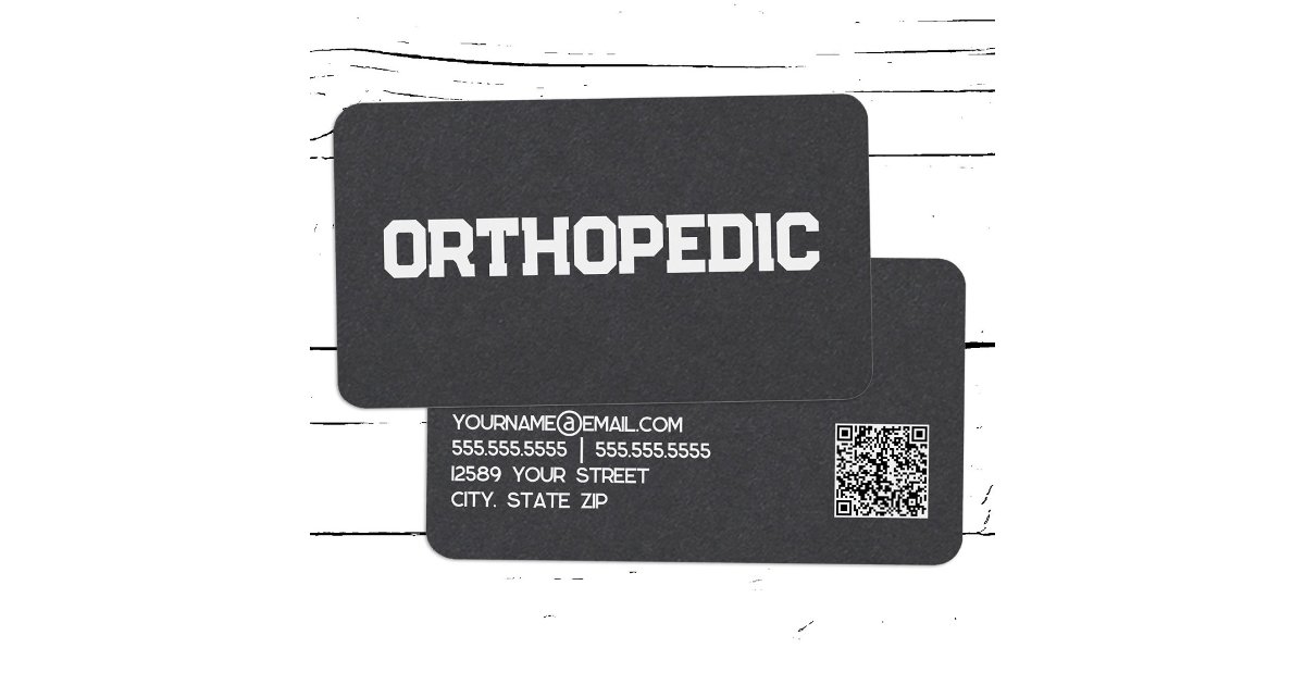 Orthopaedic Spine Doctor Custom QR Business Card | Zazzle