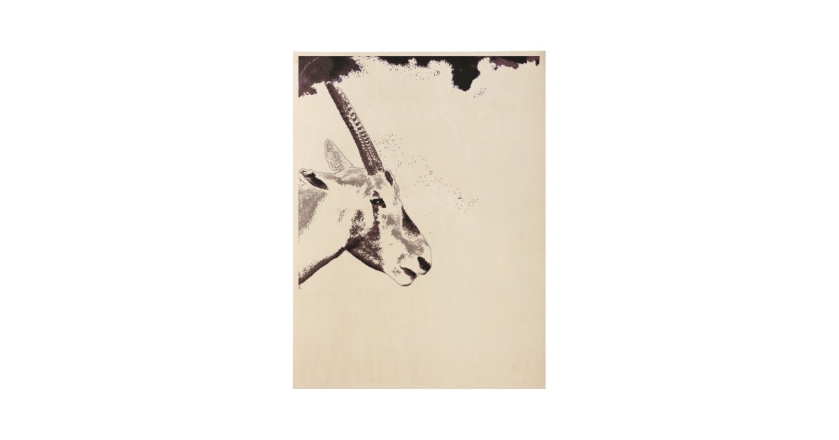 Oryx Graphic by Miriam Kilmer of risingdove.com Wood Poster | Zazzle