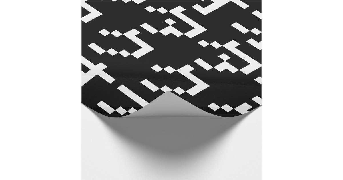 OTAKU 8 Bit Pixel Japanese Katakana Vertical Wrapping Paper | Zazzle