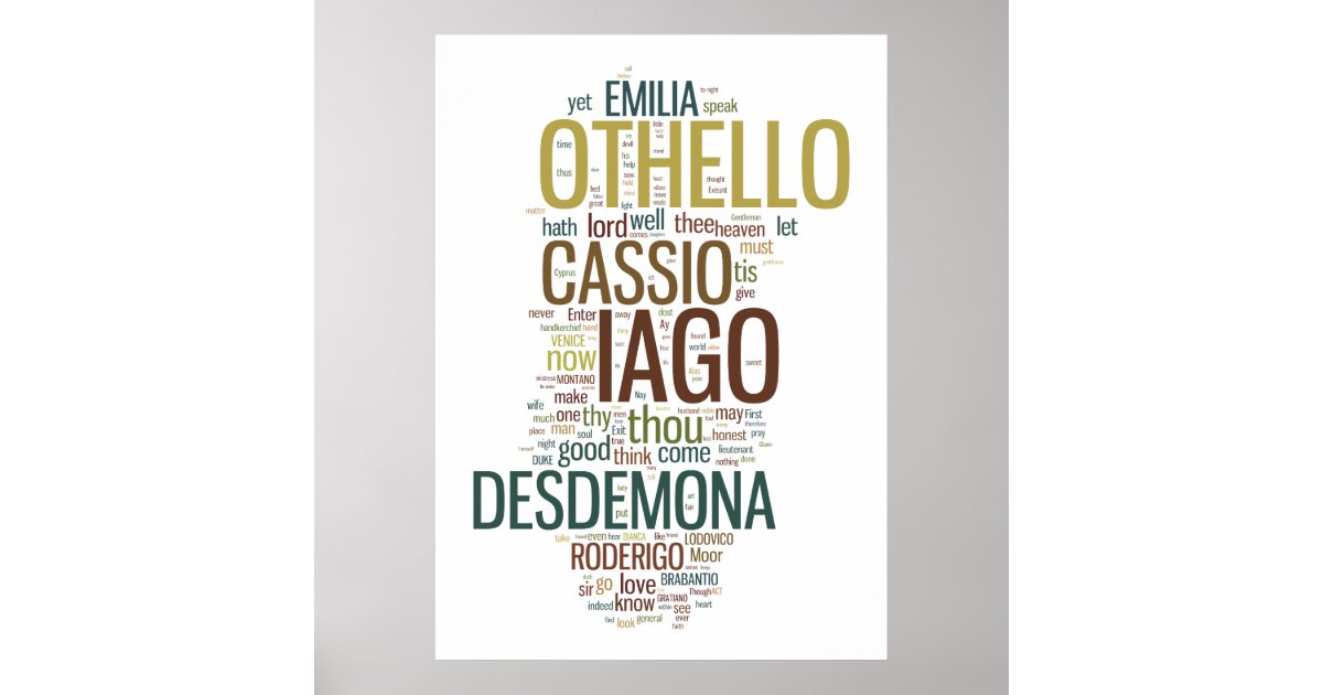 Othello Word Mosaic Poster | Zazzle