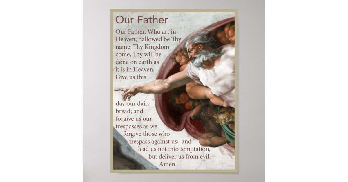 Our Father Prayer Poster | Zazzle