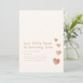 Our Little Love is Turning One Birthday Invite | Zazzle