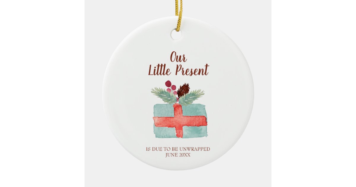 Our Little Present Ornament | Zazzle